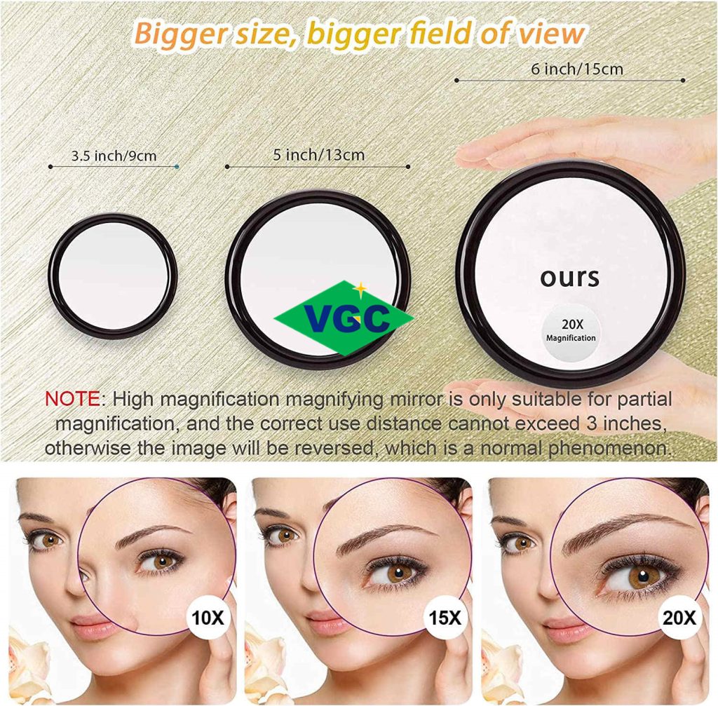 Good Price 3x 5x 10x Cosmetic Magnifying Mirror With Suction Cups ...